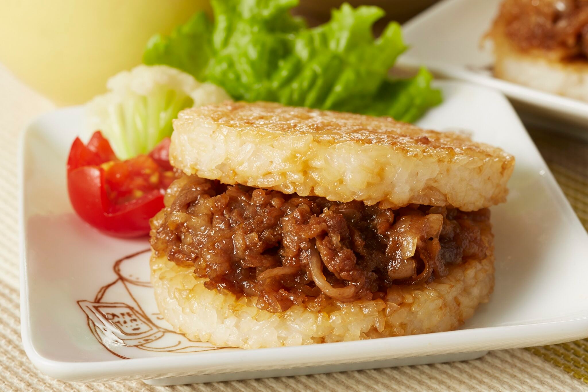 Rice burger (ライスバーガー): Burger Buns made of Rice - The Chef Dojo